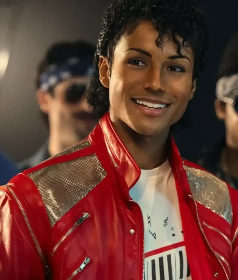 Michael 2026 Jaafar Jackson Red Leather Jacket